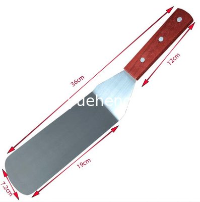 Trail Order Pizza Shovel Of Food Turener BBQ Spatula Steak turner With Wooden Handle